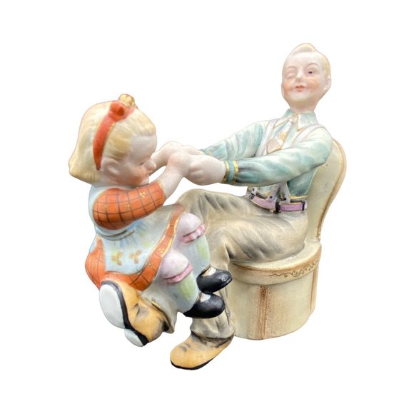 Vintage | Accents | Vintage Shafford Daddy And Daughter Figurine Horse ...